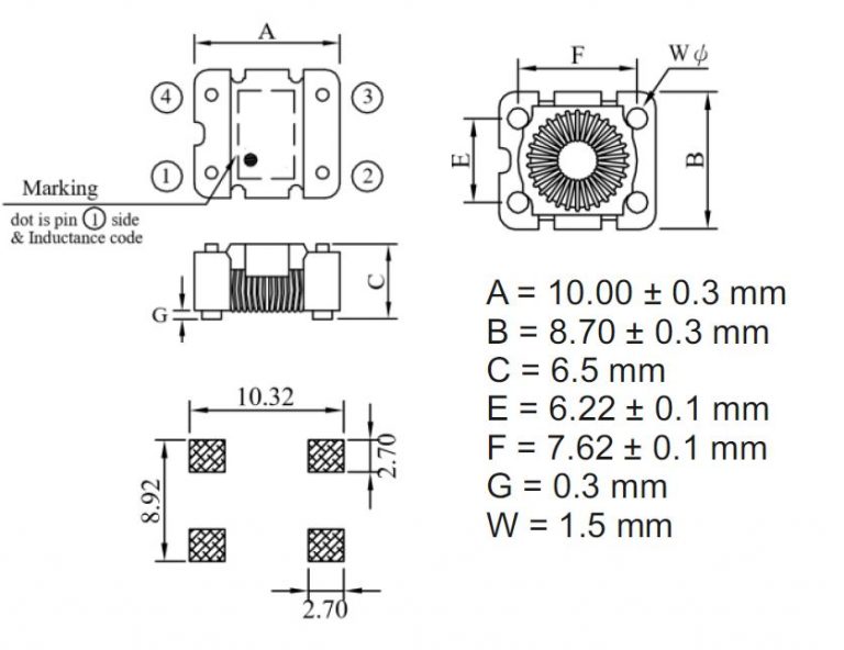 SMD Line Filter ( 500 uh; 1.4 A ) | Rathy Electronics